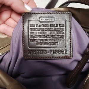 Coach | Bags | Leather And Fabric Coach Monogram Bag | Poshmark